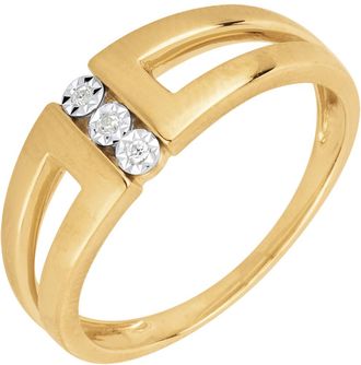 Edenly Diamantring Trilogie Unendlichkeit Selma Gelbgold