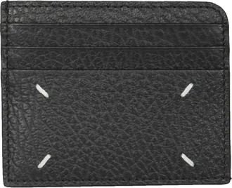 Maison Margiela Cowhide Leather Card Case - Black