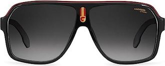 Carrera 1001/s Sunglasses, 80S/9O Black White, 62 Unisex