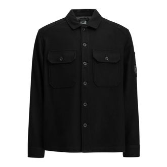 C.P. Company Logo Regular Fit Shirt - - Jackets - Herren - Schwarzk - M