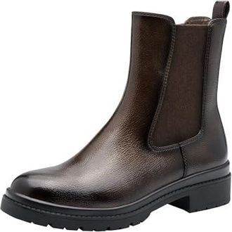 Tamaris Bottines Chelsea pour femme 1-25428-43 - Marron - Brevet - Taille 39 EU, Marron brevet&eacute;, 39 EU