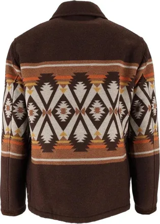 Fay Wool Blend Geometric-Patterned Jacket - Brown