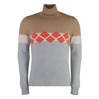 Malo Luxuri&ouml;ser Cashmere Rollkragenpullover - - Knitwear - Herren - Mehrfarbig - 3XL