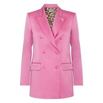 Philipp Plein Satin Dandy Blazer - - Jackets - Damen - Rosa - XS