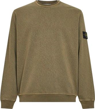 Stone Island Homme, Sweatshirts et sweats &agrave; capuche, Vert, Taille: 2XL SweaT-shirt ras du cou coupe classique