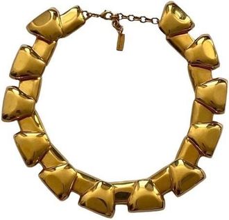 Saint Laurent Gold Metal Chunky Necklace