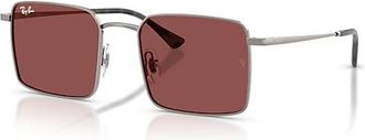 Ray-Ban Idan Bio-based Sonnenbrillen Gunmetal Fassung Violett Glas 50-20