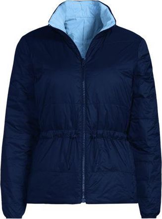 Lands End Daunen-Wendejacke WANDERWEIGHT Verstaubar Ultraleicht, Damen, Gr&ouml;&szlig;e:56-58 plus, Blau, Nylon, by Lands End