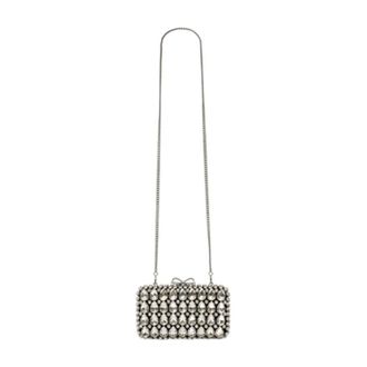 Self Portrait Crystal Clutch - - Bags - Damen - Beige - ONE SIZE