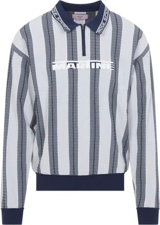 Martine Rose Homme, Tops, Bleu, Taille: S Logo Polo