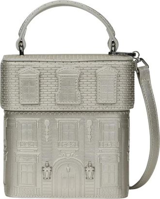 Karl Lagerfeld Maison Metallic Crossbody Bag - Femme - Sacs - Gris - Taille: ONE Size