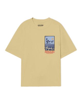 Jack & Jones Joralmeria Palms Tee Ss Crew Neck FST