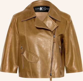 Luisa Cerano Luisa Cerano Lederjacke Mit 3/4-Arm braun