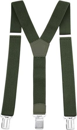 Glamexx24 Bretelles Homme R&eacute;glable, Largeur 4 cm en Forme de Y Bretelles, 3 Robuste Clips, Monochrome pour Hommes et Femmes