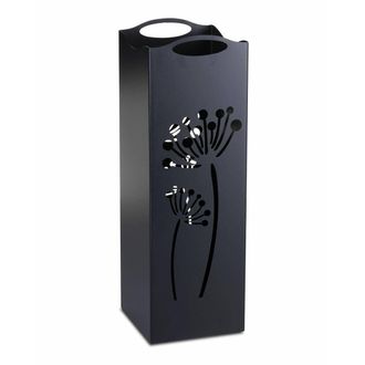 HowHomely Schirmst&auml;nder Regenschirm aus Metall | Regenschirmst&auml;nder Schwarz 60x21cm | Regenschirm St&auml;nder mit Design eines Pusteblume zur Dekoration von B&uuml;ro od