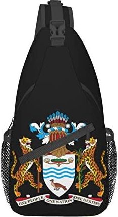 Generic Sac De Poitrine Embl&egrave;me National De La Guyane Sac &Agrave; Dos DExt&eacute;rieur Casual Moderne Sling Bag, Pour Randonn&eacute;e, Excursion, Sports