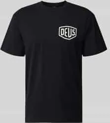 Deus T-Shirt mit Logo und Rundhalsausschnitt