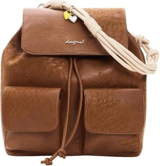 Desigual Femme, Sacs, Brun, Taille: ONE Size Sac &agrave; dos avec bandouli&egrave;re et poches multiples