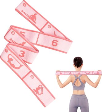 Generico Yogagurt | 8 elastische Abschnitte | Widerstandsb&auml;nder - elastische Kinder&uuml;bung f&uuml;r Tanz, Pilates, Gymnastik und Zuhause