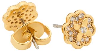 Kate Spade New York Kate Spade New York Heritage Bloom Mini Studs, Clear/Gold