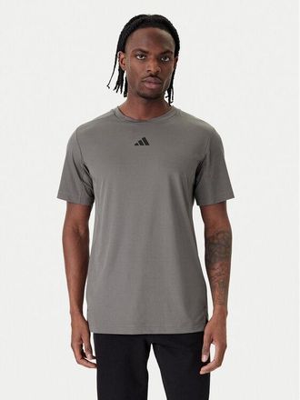 adidas Technisches T-Shirt D4T PrimeLift 3 Stripes KE9936 Grau Regular Fit