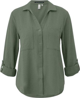 QS by s.Oliver Langarmbluse Bluse Bluse mit Turn-up
