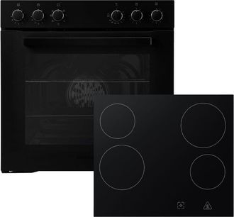 Respekta Backofen Herdset Einbau Matt Schwarz Kochfeld Rahmenlos 72L Respekta HS2001MS-26