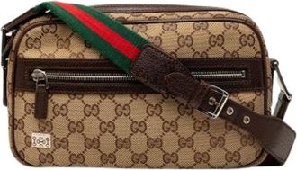 Gucci Sac bandouli&egrave;re Pre-owned en toile - Femme - Pre-owned - Beige - Taille: ONE Size