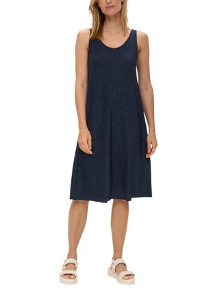 s.Oliver Plissiertes Jersey-Kleid im Relaxed Fit