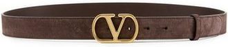 Valentino Ceinture &agrave; d&eacute;tail VLogo en cuir