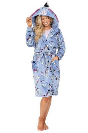 Disney Robe de chambre Bourriquet en polaire à capuche pour femme Bleu, bleu, 36-38