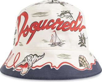 Dsquared2 Homme, Accessoires, Beige, Taille: L Chapeau Imprim&eacute;