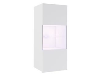 Mirjan24 Hängevitrine Calabrini BR05, Grifflose Öffnen, Farbauswahl, Stauraumvitrine Vitrinenschrank, Hochschrank, Wohnzimmer Highboard, Schrank, Vitrine (Weiß