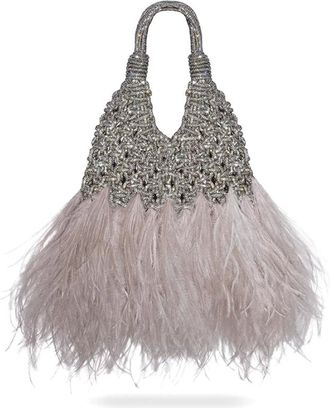 Hibourama Bags Femme, Sacs, Gris, Taille: ONE Size Vannifique Plumes