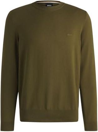 BOSS Hommes Pacas-L Pull en Coton &agrave; Logo brod&eacute;