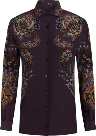 Etro Paisley Seidenhemd - - Blouses & Shirts - Damen - Mehrfarbig - M