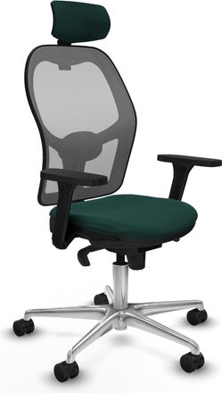 Piqueras y Crespo Atmungsaktiver Chorquera Stuhl mit 3D-Armen, h&ouml;henverstellbarer Lendenwirbelst&uuml;tze und h&ouml;henverstellbarem Kopfteil und Neigungsverstellung. Ausgestatt