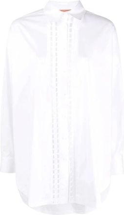 Ermanno Scervino Hemd mit Stickerei-Einsatz aus Baumwolle - - Blouses & Shirts - Damen - Wei&szlig; - S