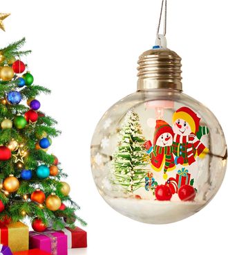 Generic Acryl-Weihnachtskugel-Ornamente, Weihnachtsdeko-Kugeln - Klare Winter-Weihnachtskugel-Ornamente aus Acryl - Klare Weihnachtskugeln, Weihnachtsmann Dek