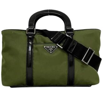 Prada Pre-owned Vintage Tote Bag - - Pre-owned - Damen - Gr&uuml;n - ONE SIZE