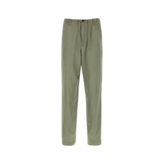 Dries Van Noten Homme, Pantalons, Vert, Taille: L Satin Penny Pant