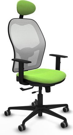 Piqueras y Crespo Stuhl mit Lendenwirbelst&uuml;tze Jorquera mit 1D-Armlehnen und festem Kopfteil, ausgestattet mit Syncro/Traslack und eingespritztem Schaumstoff, Rollen 65