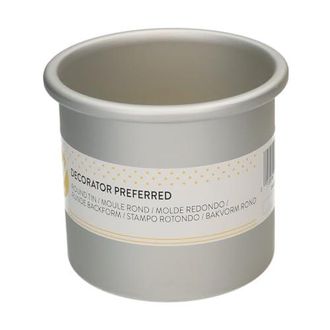 Wilton Runde Backform Extra Tief -Kuchenform für Höhe Kuchen Tortenform Backblech mit extra hohem Rand - Ø 10 x 10 cm, Silber