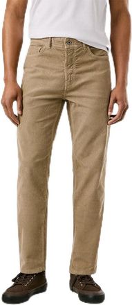 Pepe Jeans London Herren Slim Five Pockets Corduroy Hose, Braun (Stone Beige), Bundweite: 79 cm