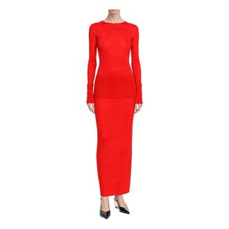 Alaia Bodycon Kleid aus Multi-Gauge-Merino - - Dresses - Damen - Rot - S
