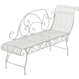 Clp Banc de jardin karma en m&eacute;tal blanc