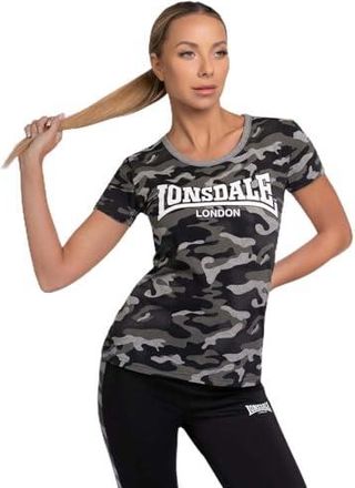 Lonsdale London SETTISCARTH Femme T-Shirt Manches Courtes Camouflage Gris M
