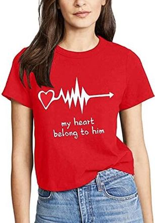 Generic Tee Shirt Femme Sport D&eacute;t&eacute; &Agrave; Manches Courtes Basique Haut T-Shirt Et&eacute; D&eacute;contract&eacute;e L&acirc;ches Vetement De Mode &Agrave; Manche Courte Chemises Chic Et Elegant Gr
