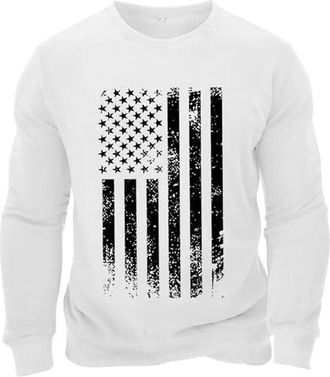 Generic Pull pour homme sans capuche - Avec col rond - T-shirt dext&eacute;rieur tendance - Manches longues - Pull de transition - Coupe droite - Haut confortable - 