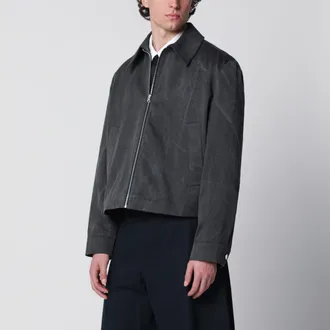 S&eacute;fr Verwaschene graue Tazio Jacke mit Rei&szlig;verschluss